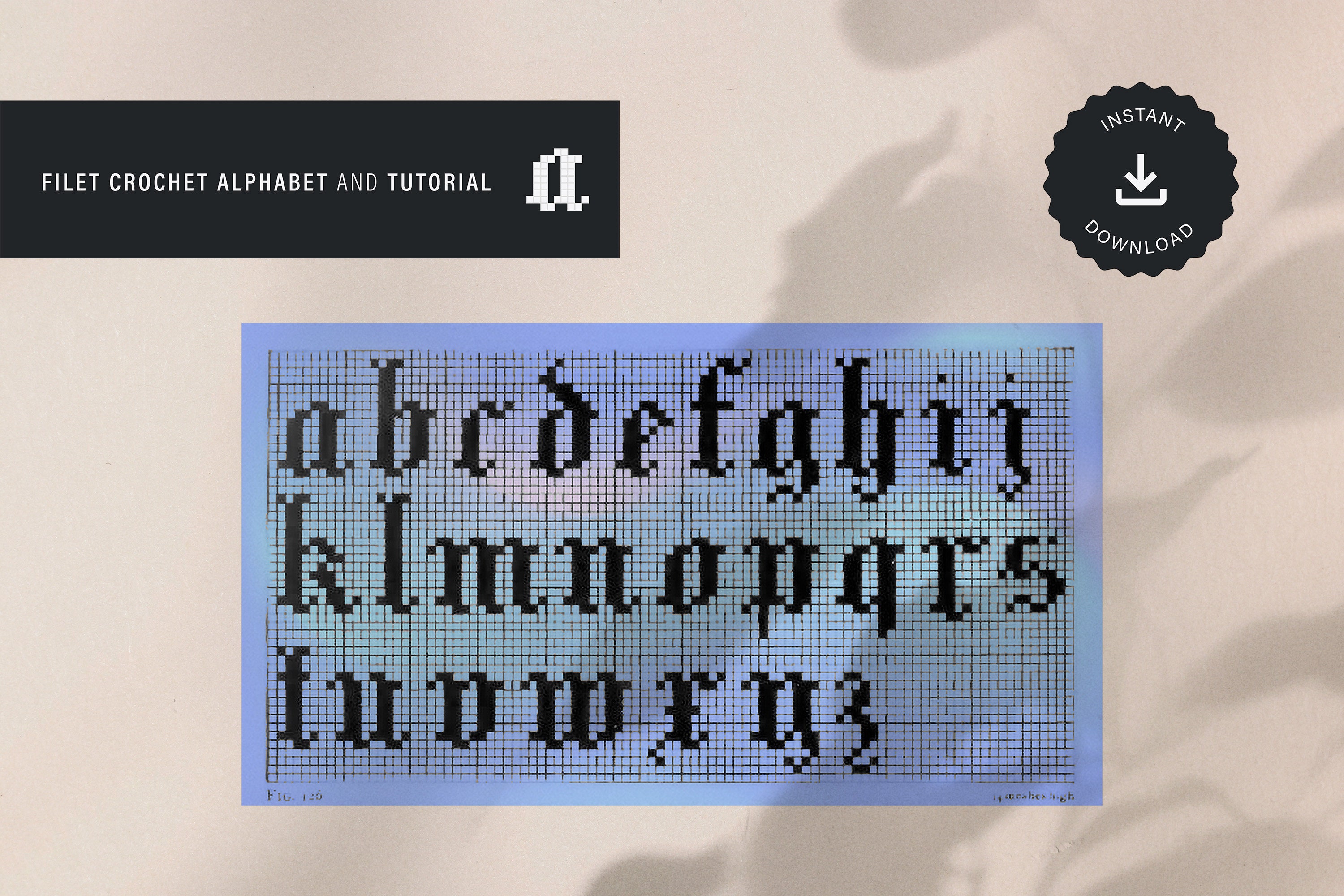 Vintage Filet Crochet Alphabet and Tutorial - Etsy