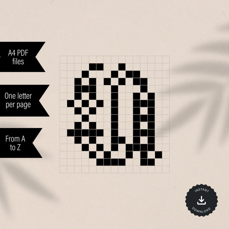 Vintage Filet Crochet Alphabet Letters | Crochet Charts | PDF Digital ...