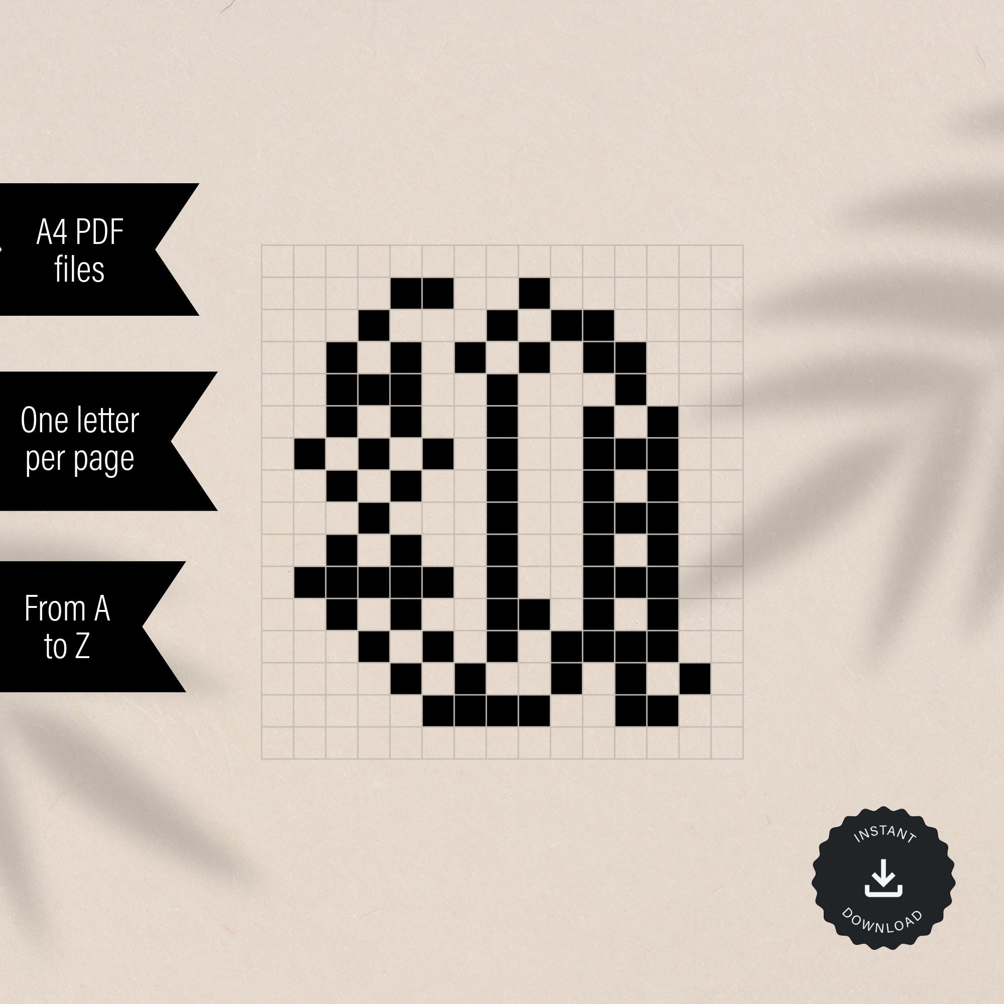 Vintage Filet Crochet Alphabet Letters | Crochet Charts | PDF Digital ...