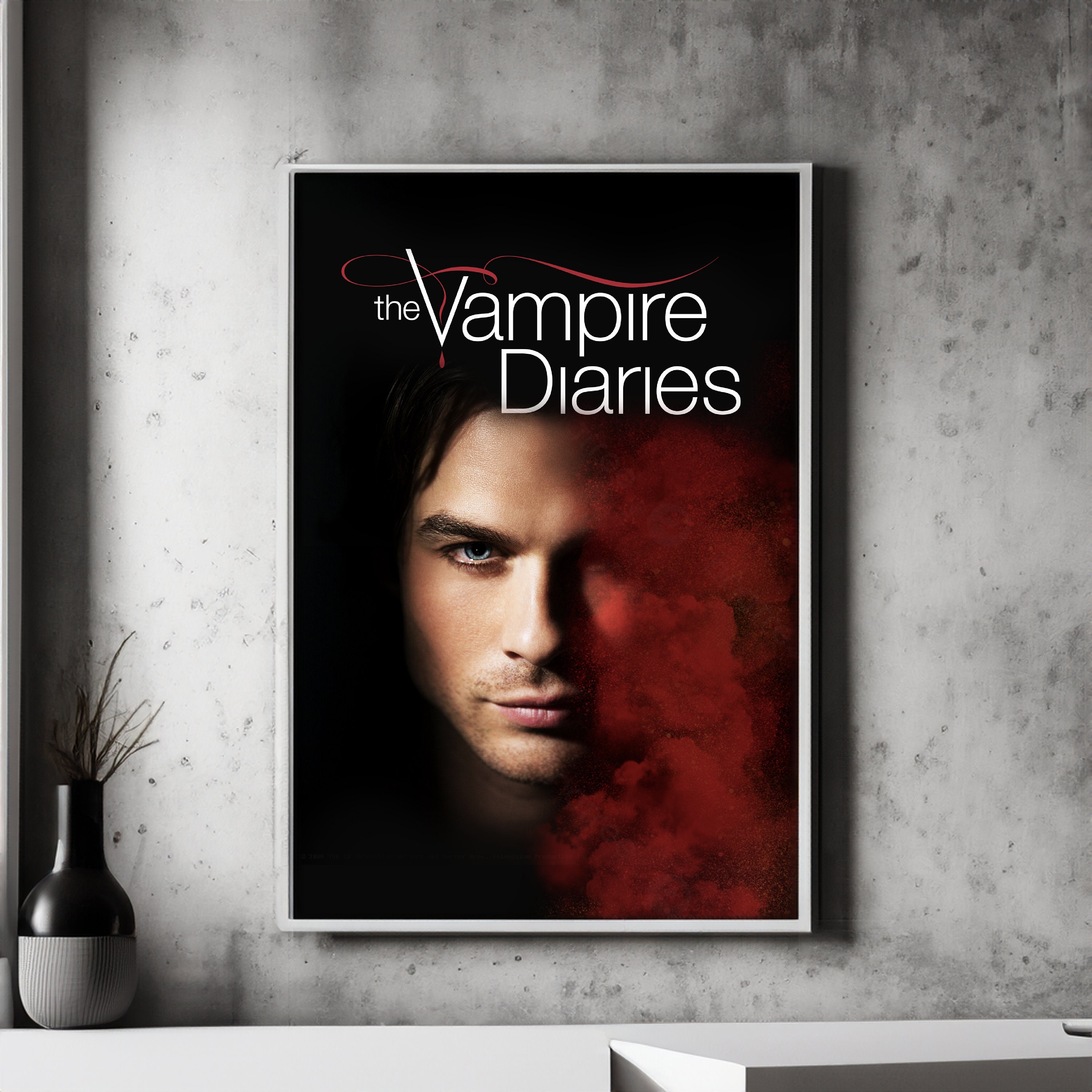 VAMPIRE DIARIES Damon Salvatore 2009 Movie Poster Digital Poster Fan ...