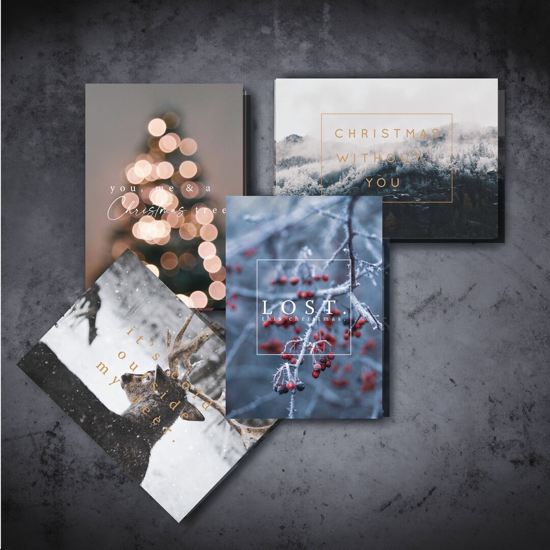 4 UNIQUE CHRISTMAS CARDS Holidays, Craft, Christmas, Mood Cards, Party ...
