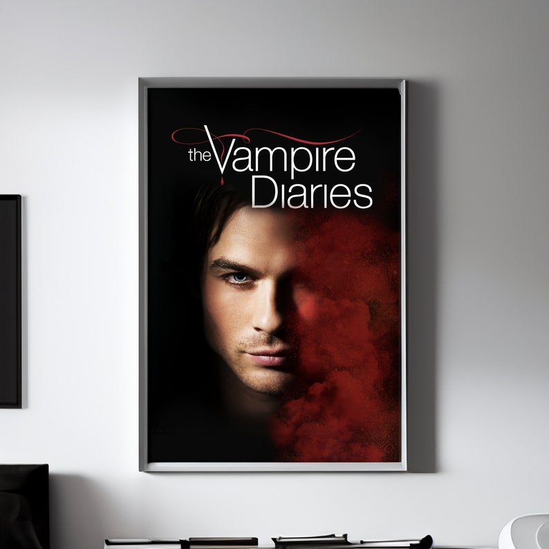 Vampire Diaries Damon Salvatore 2009 Movie Poster Digital Poster Fan Art Digital Art Digital