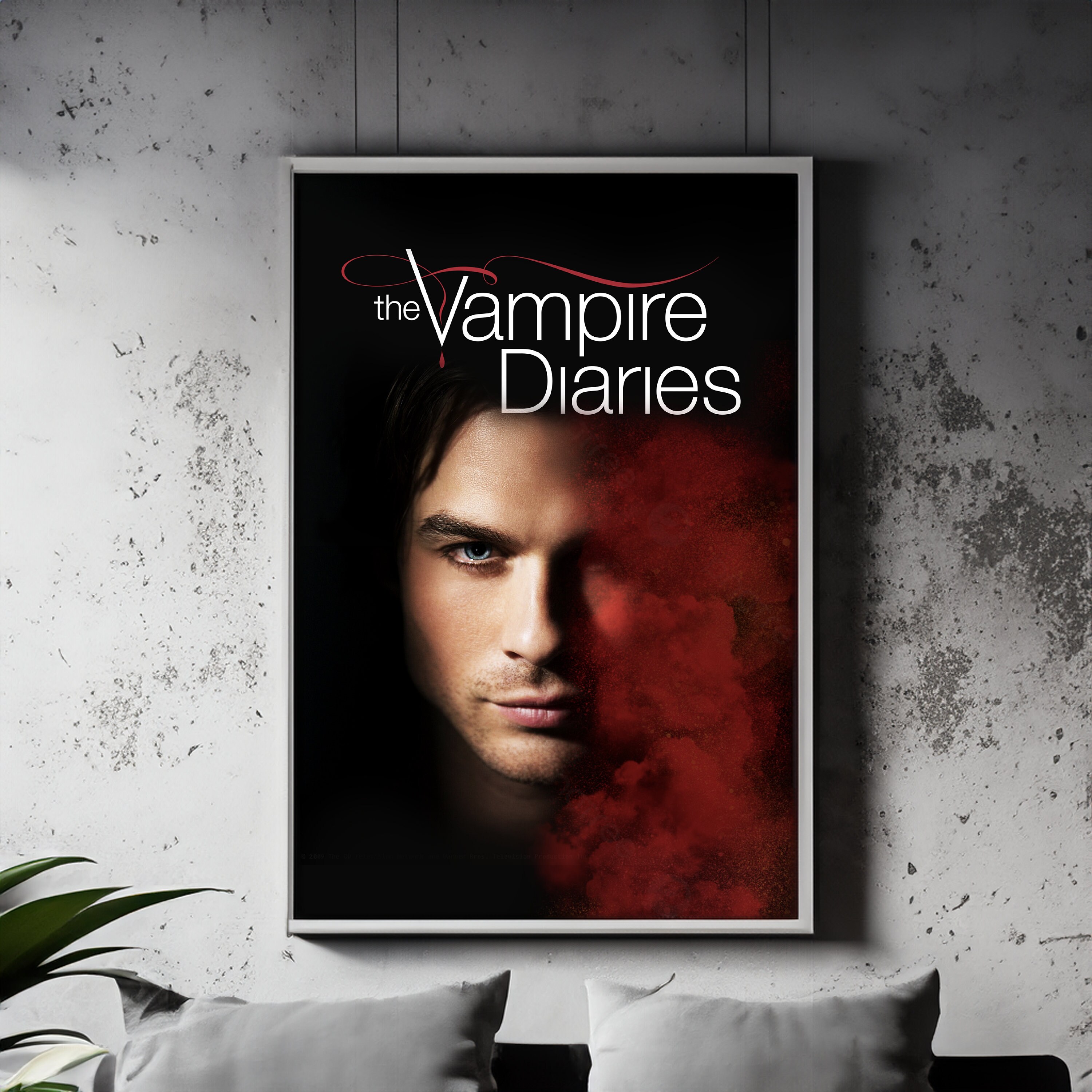 VAMPIRE DIARIES Damon Salvatore 2009 Movie Poster Digital Poster Fan ...
