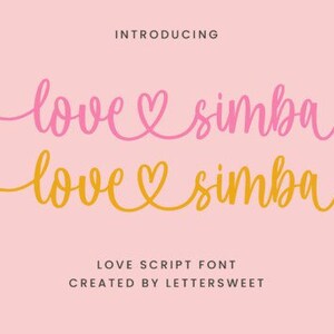 Love Simba Font, Minimalist Font, Cricut Fonts, Casual Font, Modern ...