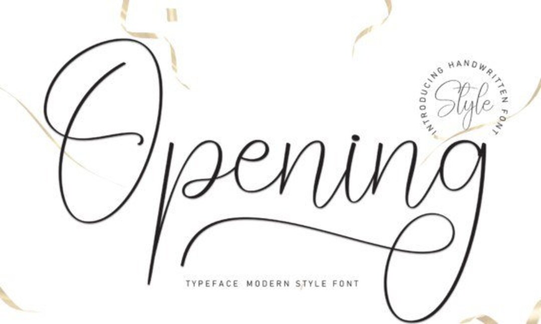 Opening Font, Signature Font, Calligraphy Fonts, Monoline Fonts, Luxury ...