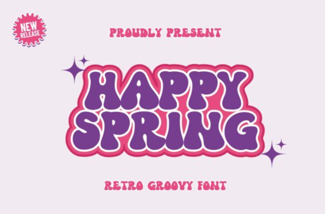 Happy Spring Font, Sans Serif Fonts, Classy Fonts, Handwritten Font ...
