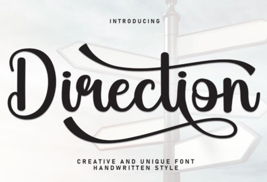 Direction Font, Signature Font, Calligraphy Fonts, Monoline Fonts ...