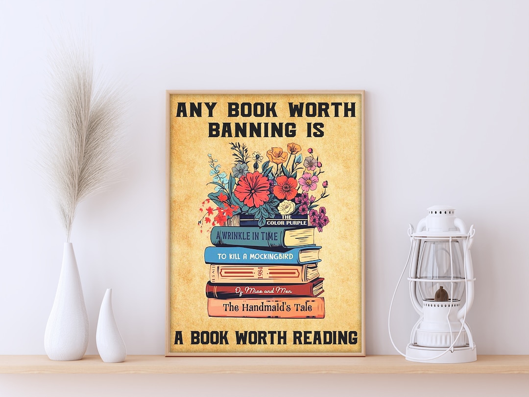 A Book Worth Banning Poster, is A Book Worth Reading Print Issac Asimov ...