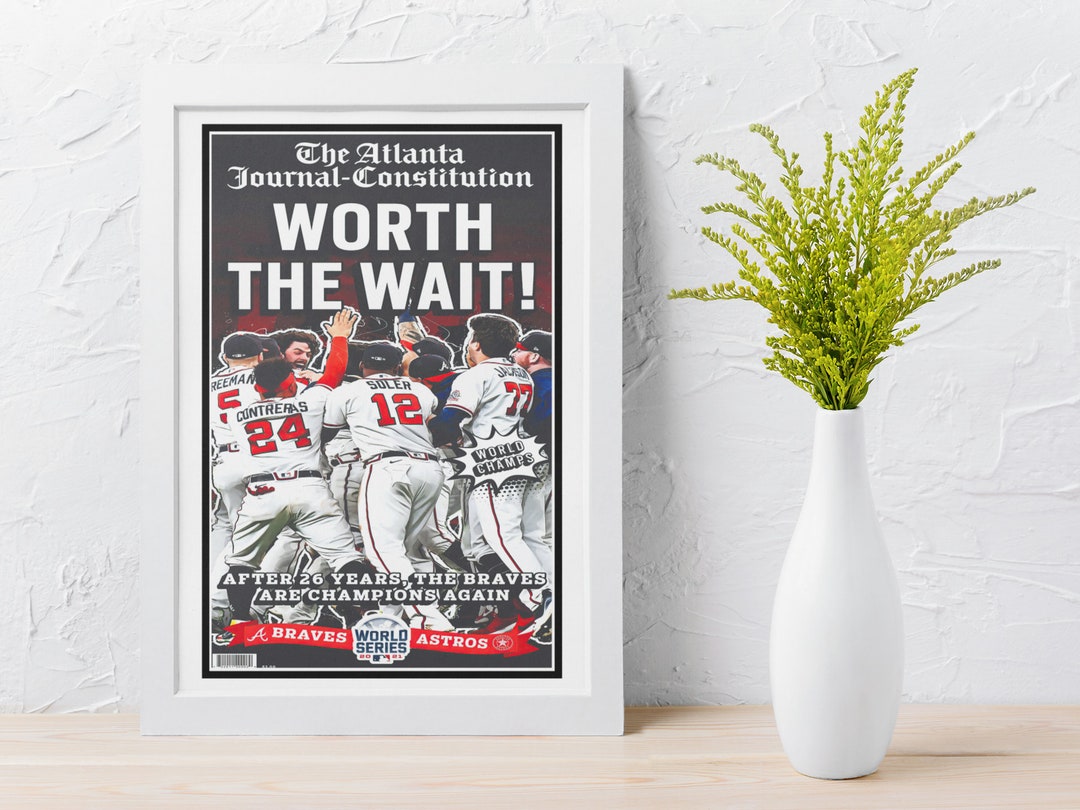 Atlanta Braves Wall Art World Series Champions Framed Front Page ...