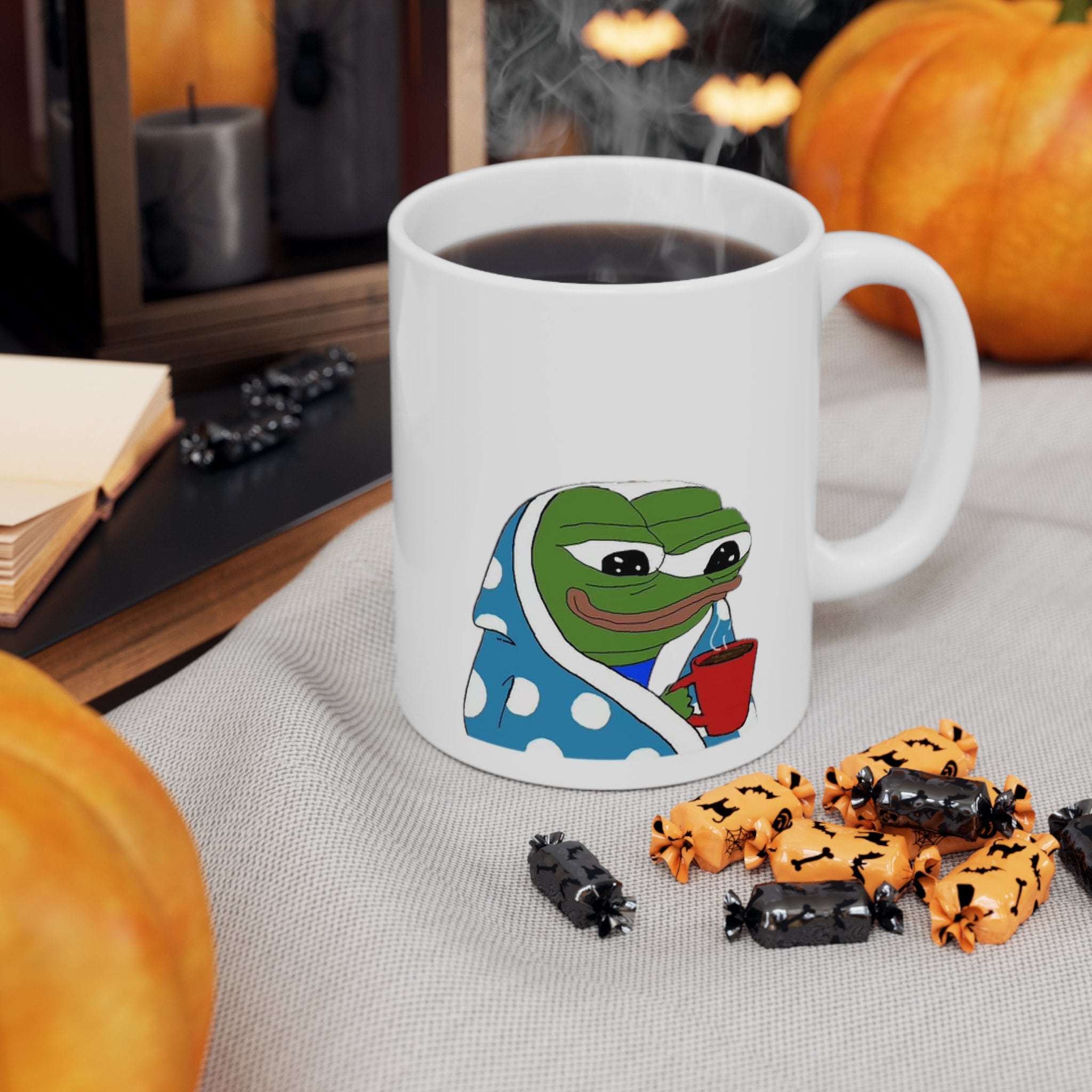 Rare Cozy Pepe Comfort Mug - Unique Internet Meme Collector's Cup for ...