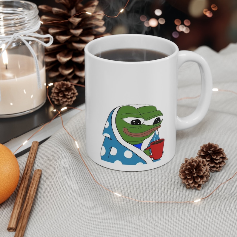 Rare Cozy Pepe Comfort Mug - Unique Internet Meme Collector's Cup for ...
