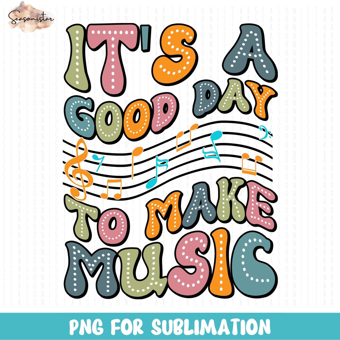 Retro Music Sublimation PNG: Funny Music Teacher Design (digital ...