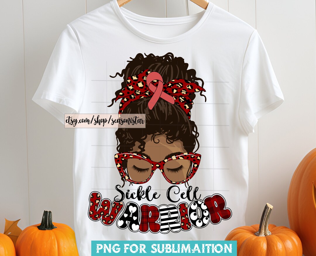 Sickle Cell Awareness Png, Sickle Cell Warrior Afro Sublimation Png ...