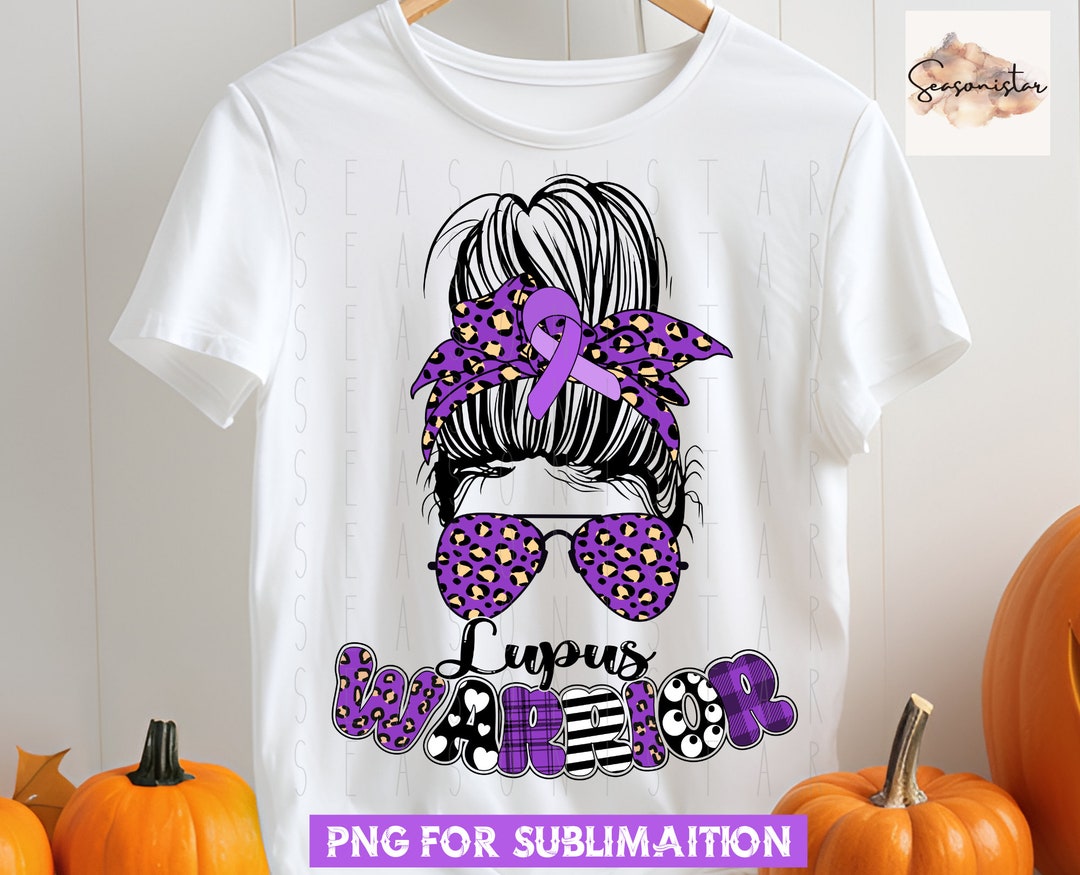 Lupus Hair Bun Png, Lupus Awareness Messy Bun Sublimation Design ...