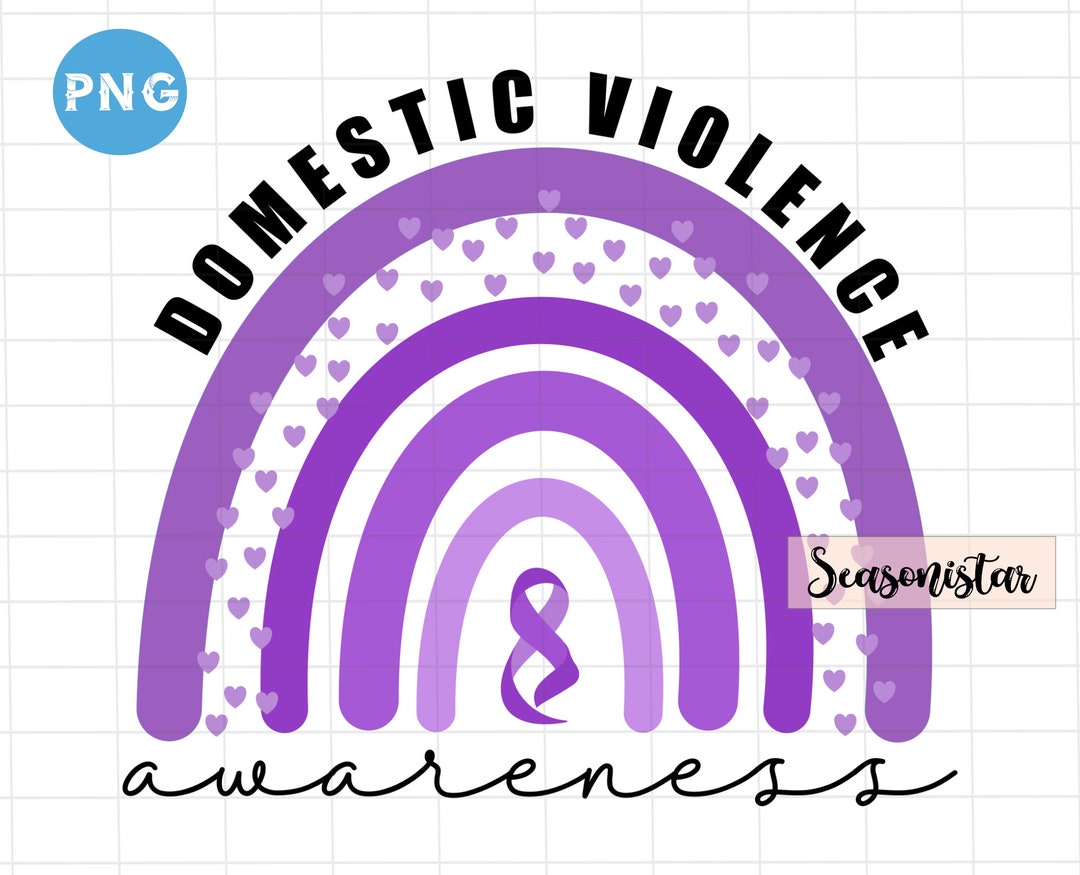 Domestic Violence Awareness Rainbow Png, Domestic Violence Purple Heart ...