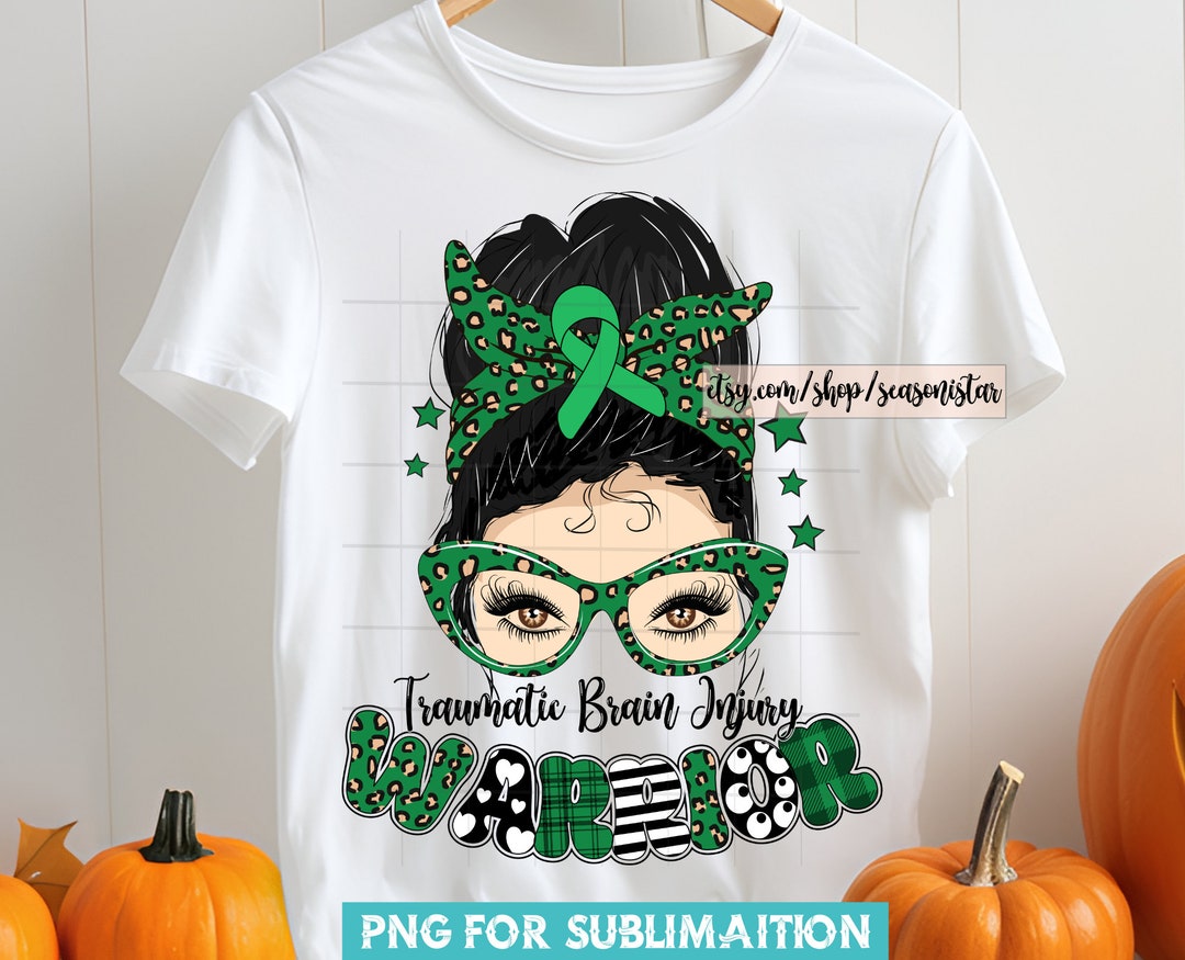 Traumatic Brain Injury Awareness Png, Traumatic Brain Injury Messy Bun ...