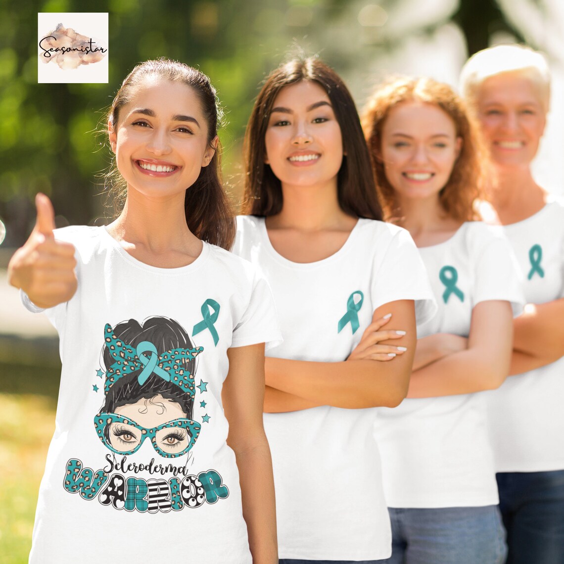 Scleroderma Awareness Png, Scleroderma Awareness Warrior Messy Bun ...