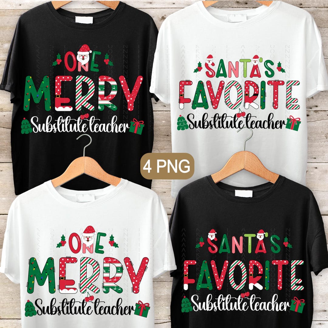 Santa's Favorite Substitute Teacher Png, Christmas Sublimation Design ...