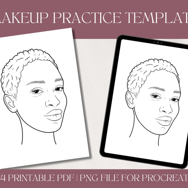 Makeup Practice Sheet - Etsy