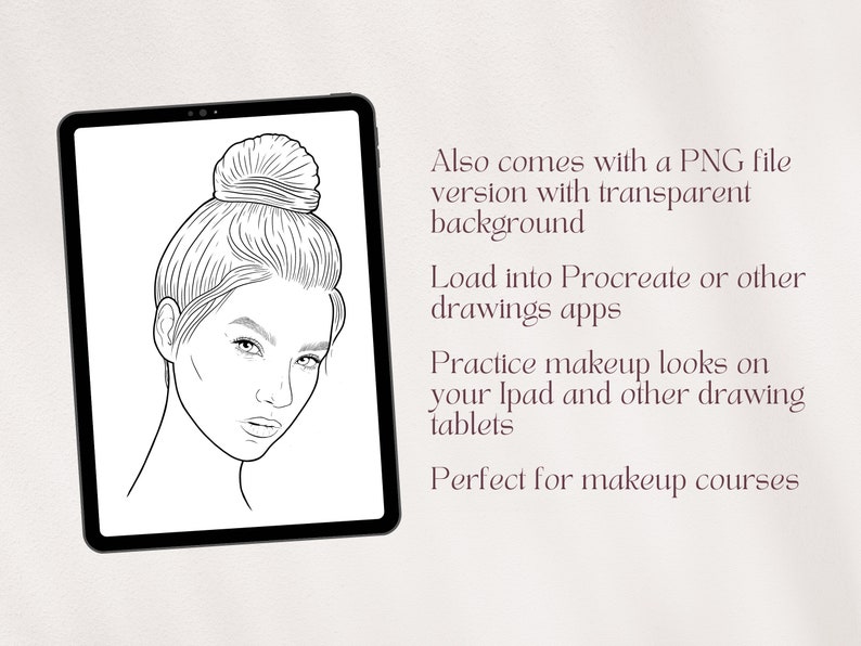 Makeup Practice Sheet | Makeup Face Chart | PDF File | PNG File ...