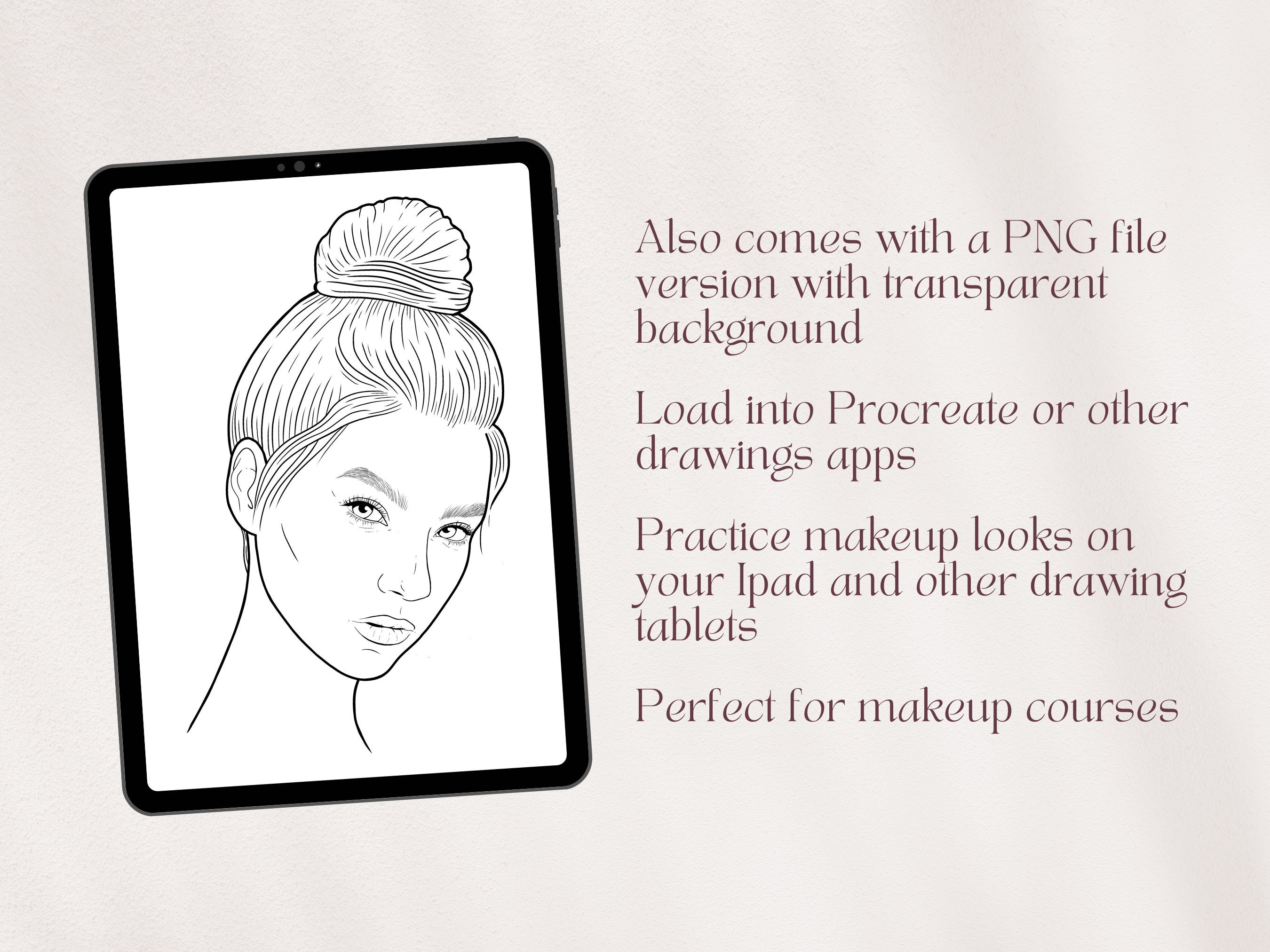 Makeup Practice Sheet | Makeup Face Chart | PDF File | PNG File ...