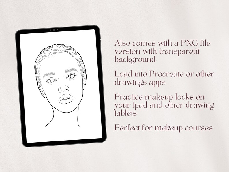 Makeup Practice Sheet | Makeup Face Chart | PDF File | PNG File ...