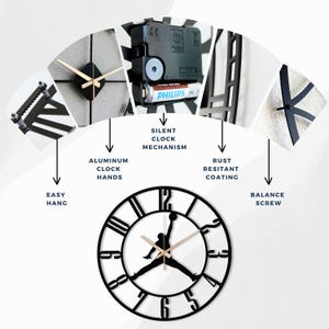 Michael Jordan Jumpman Metal Wall Clock,nba Legend Sign Clock,modern ...