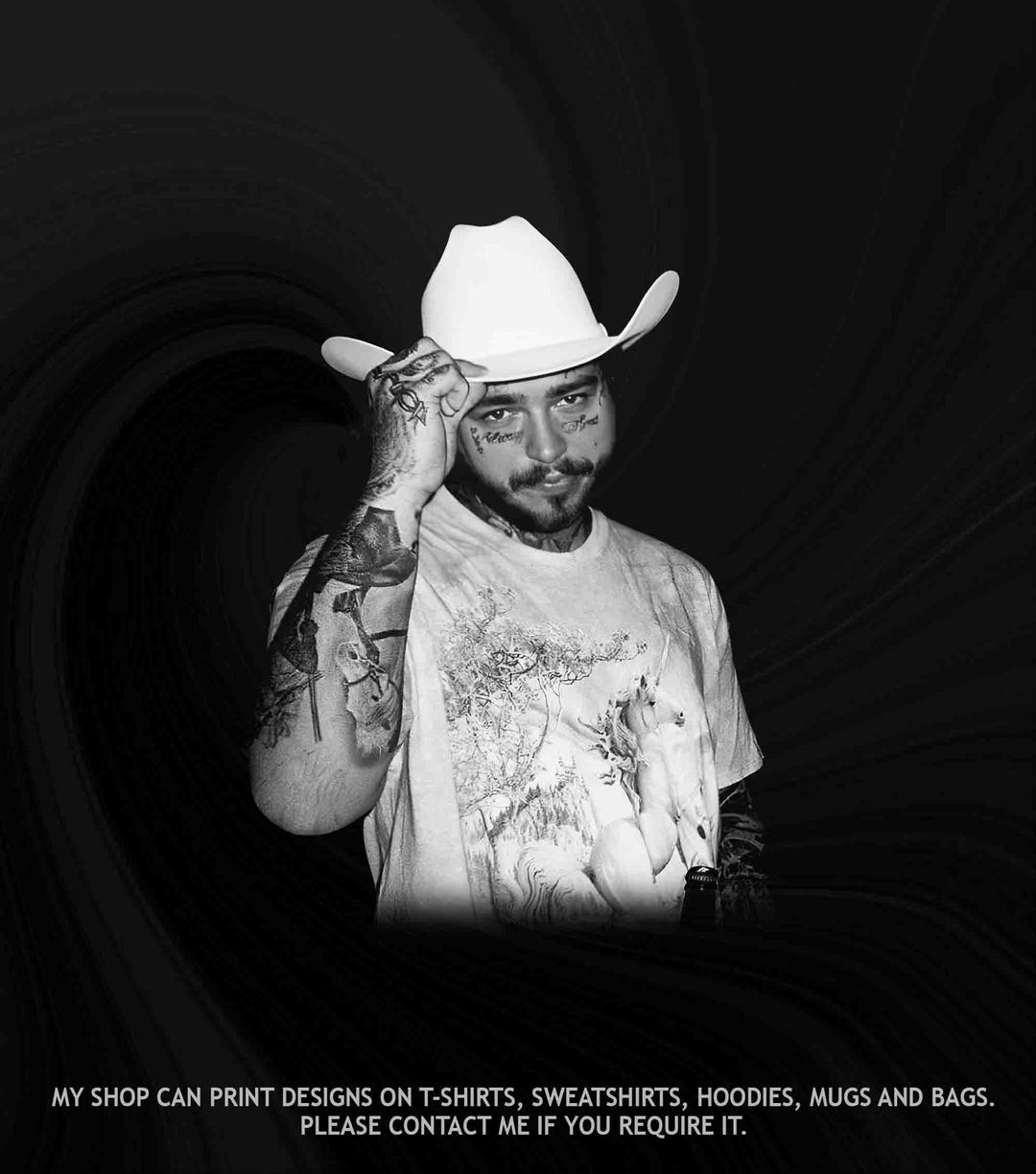 Posty Rap Png, Vintage Posty Graphic Png, Malone Music the Album Png ...