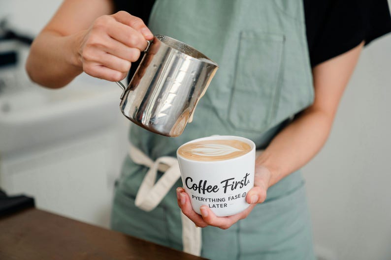 Motivational Coffee Mug Wrap Coffee First Everything Else Later Believe ...
