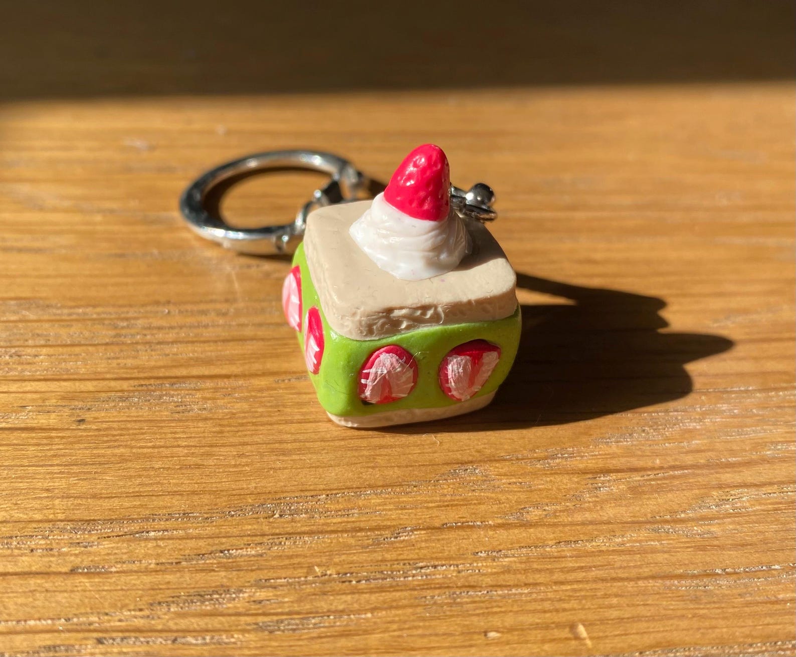 Cute Handmade Matcha Strawberry Keychain or Charm - Matcha-strawberry ...