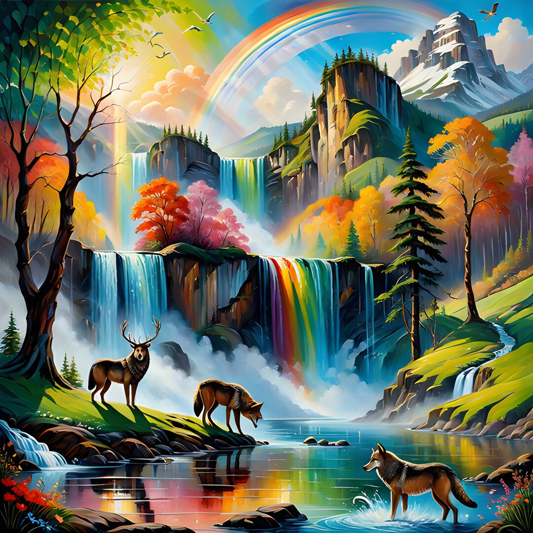 Tranquil Moments: Ai Art, Oil Painting, Digital Art, Colorful, Tranquil ...