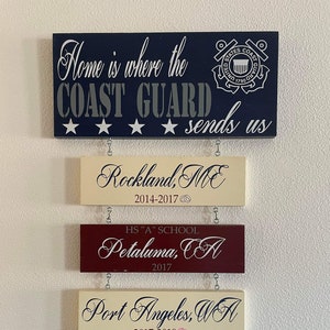 Coast Guard Décor USCG Duty Station Sign Military Retirement Gift for ...
