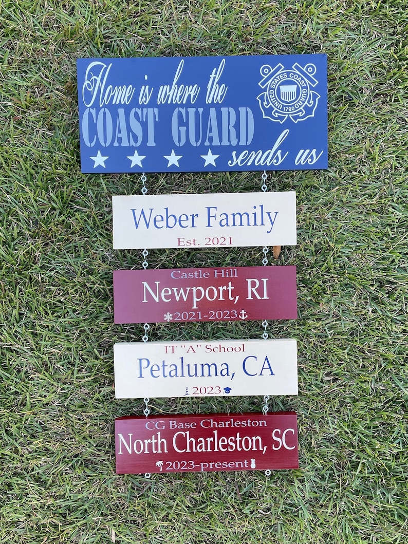 Coast Guard Décor USCG Duty Station Sign Military Retirement Gift for ...
