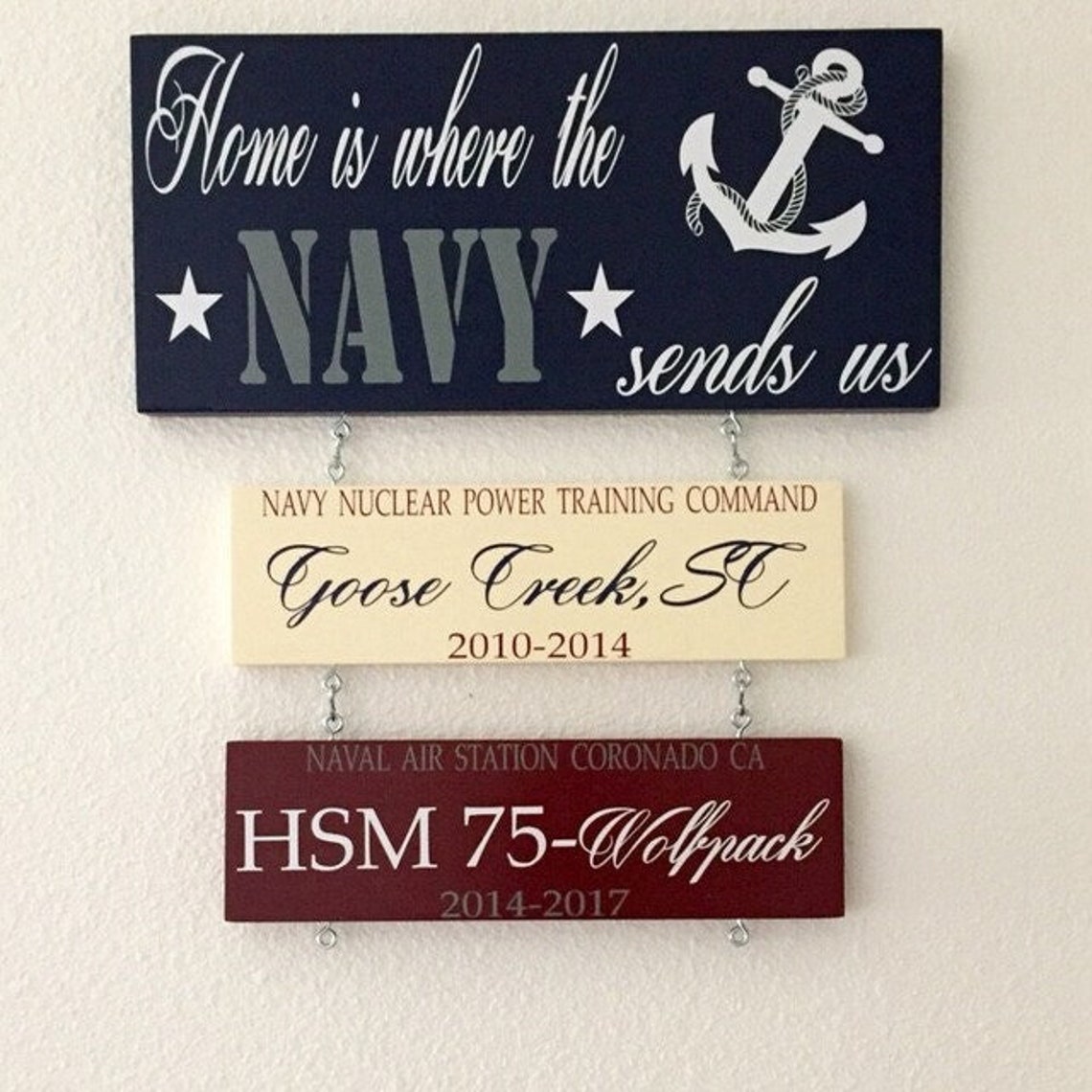 Navy Décor Navy Duty Station Sign Military Retirement Gift for Milso ...