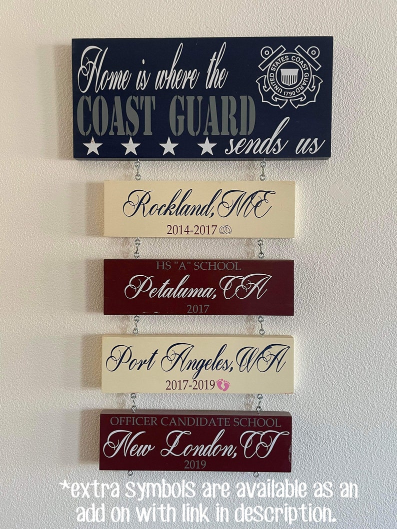 Coast Guard Décor USCG Duty Station Sign Military Retirement Gift for ...