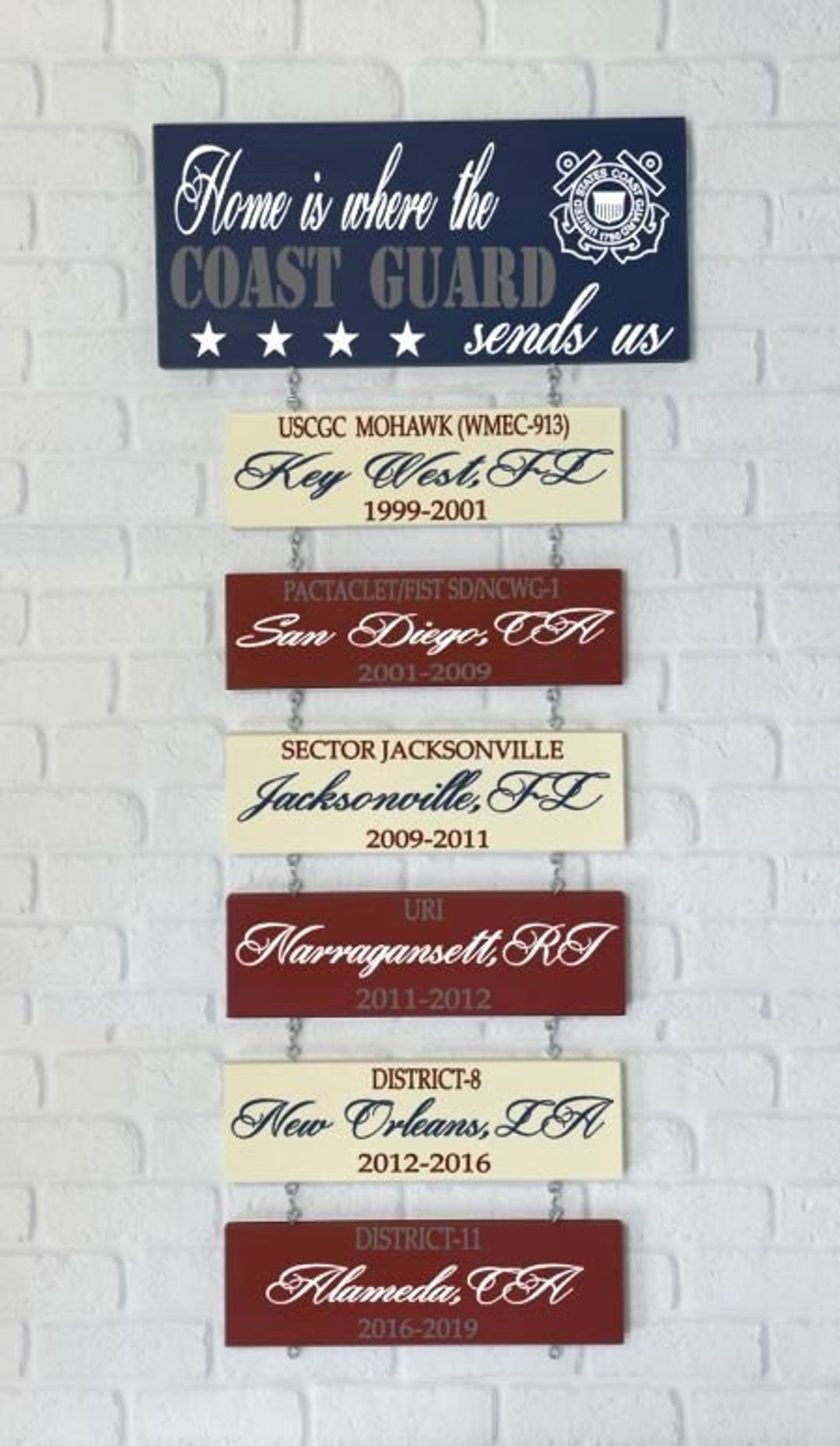 Coast Guard Décor USCG Duty Station Sign Military Retirement Gift for ...