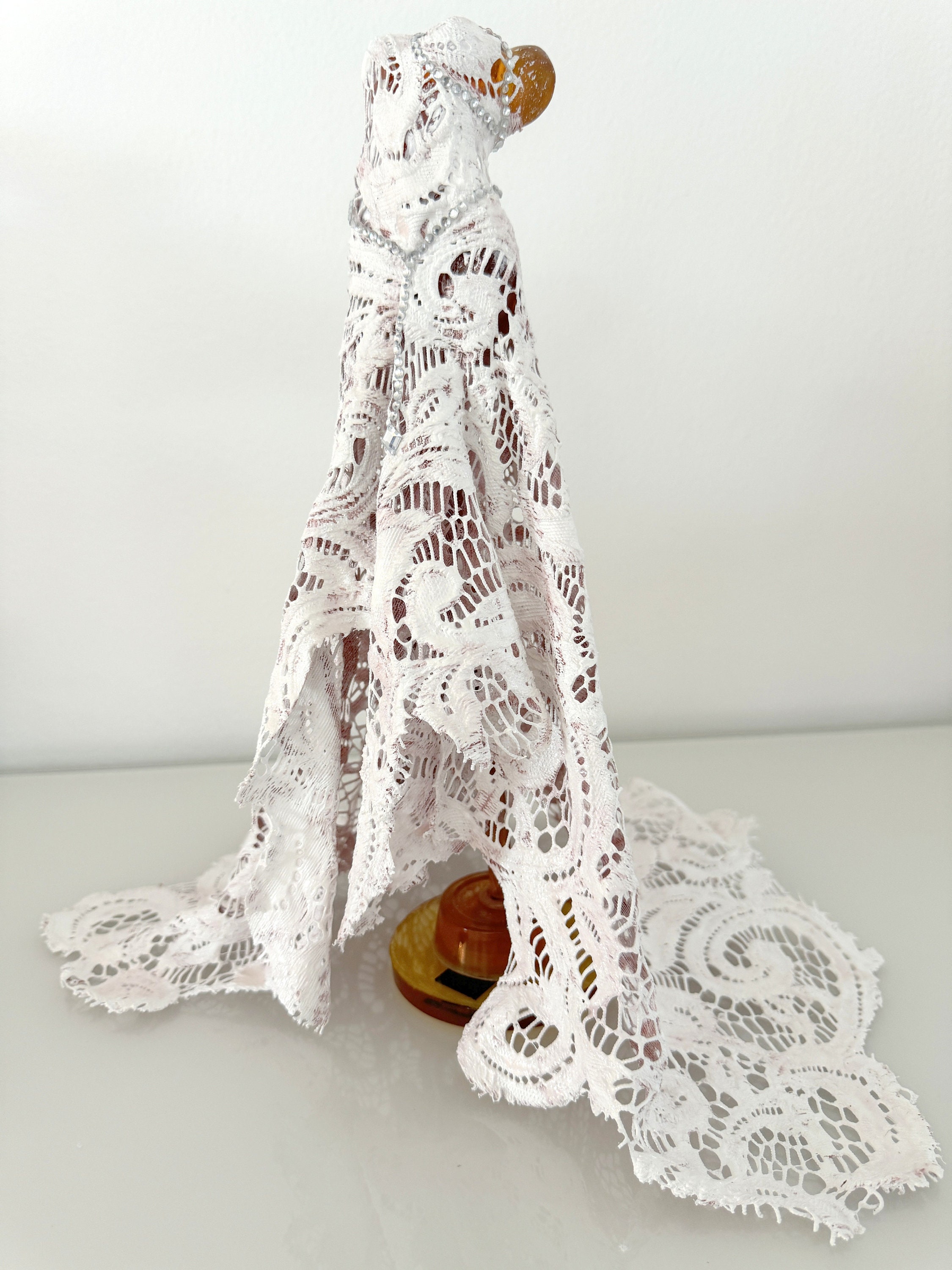 White Bride Little Doll Epoxy Resin Mannequin With Handcrafted ...
