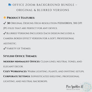 Office Zoom Background Bundle| Virtual Workspace With Professional ...