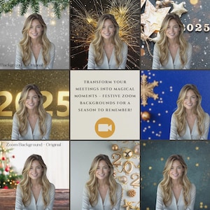 Holiday Zoom Backgrounds- Christmas&new Year Bundle| 30 Zoom Background ...