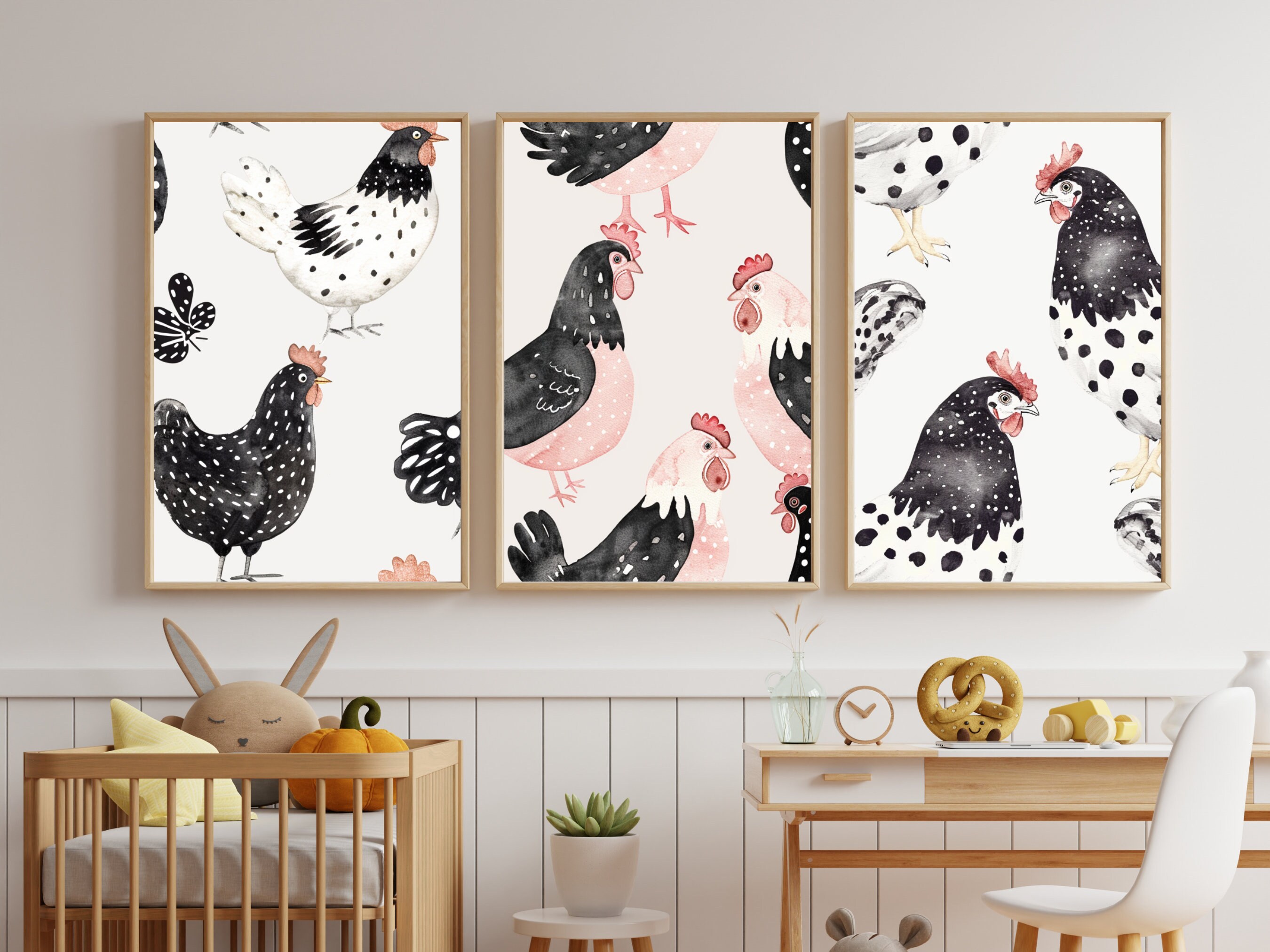 Polka Dot Chicken Illustrations | SVG | PNG| Vector | CLIPART | Chicken ...