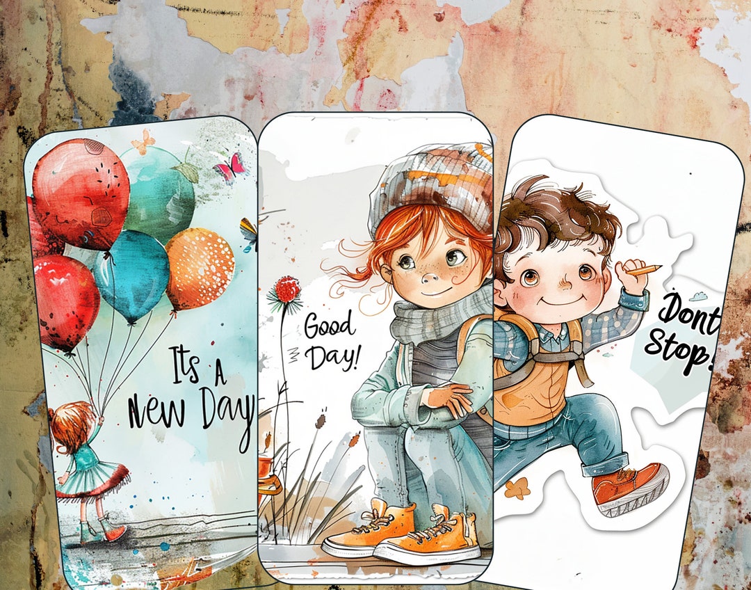 Back-to-school Encouragement Stickers- Character Illustrations With ...