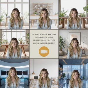 Office Zoom Background Bundle| Virtual Workspace With Professional ...