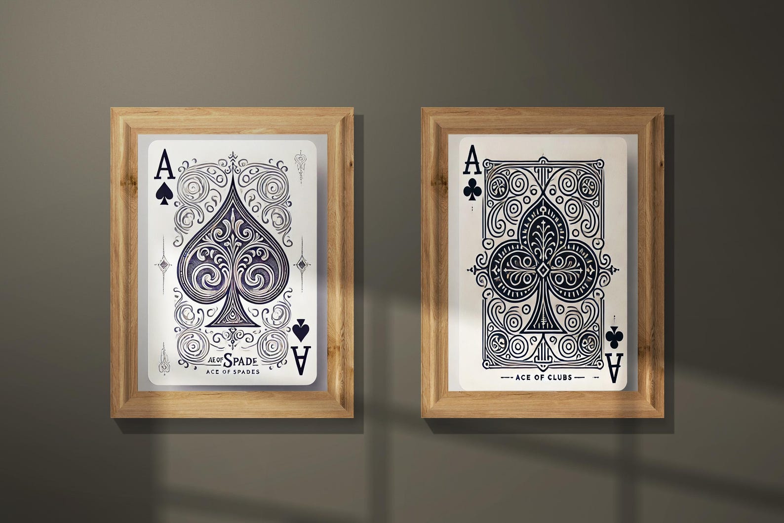 Playing Card Art Set:ace of Hearts, Spades, Diamonds, and Clubs| Aces ...