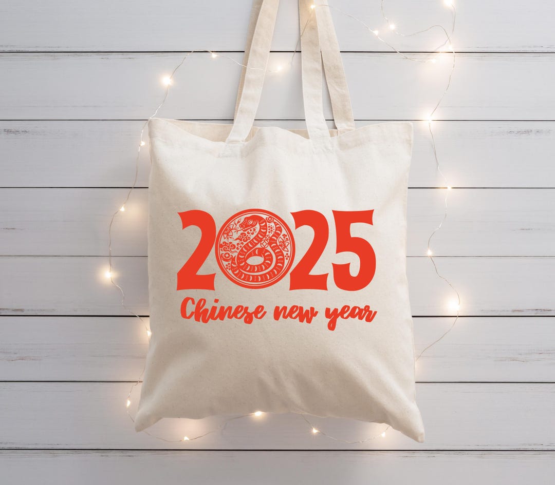 2025 Chinese New Year Tote Bag, Year of the Snake Totes Lunar New Year ...
