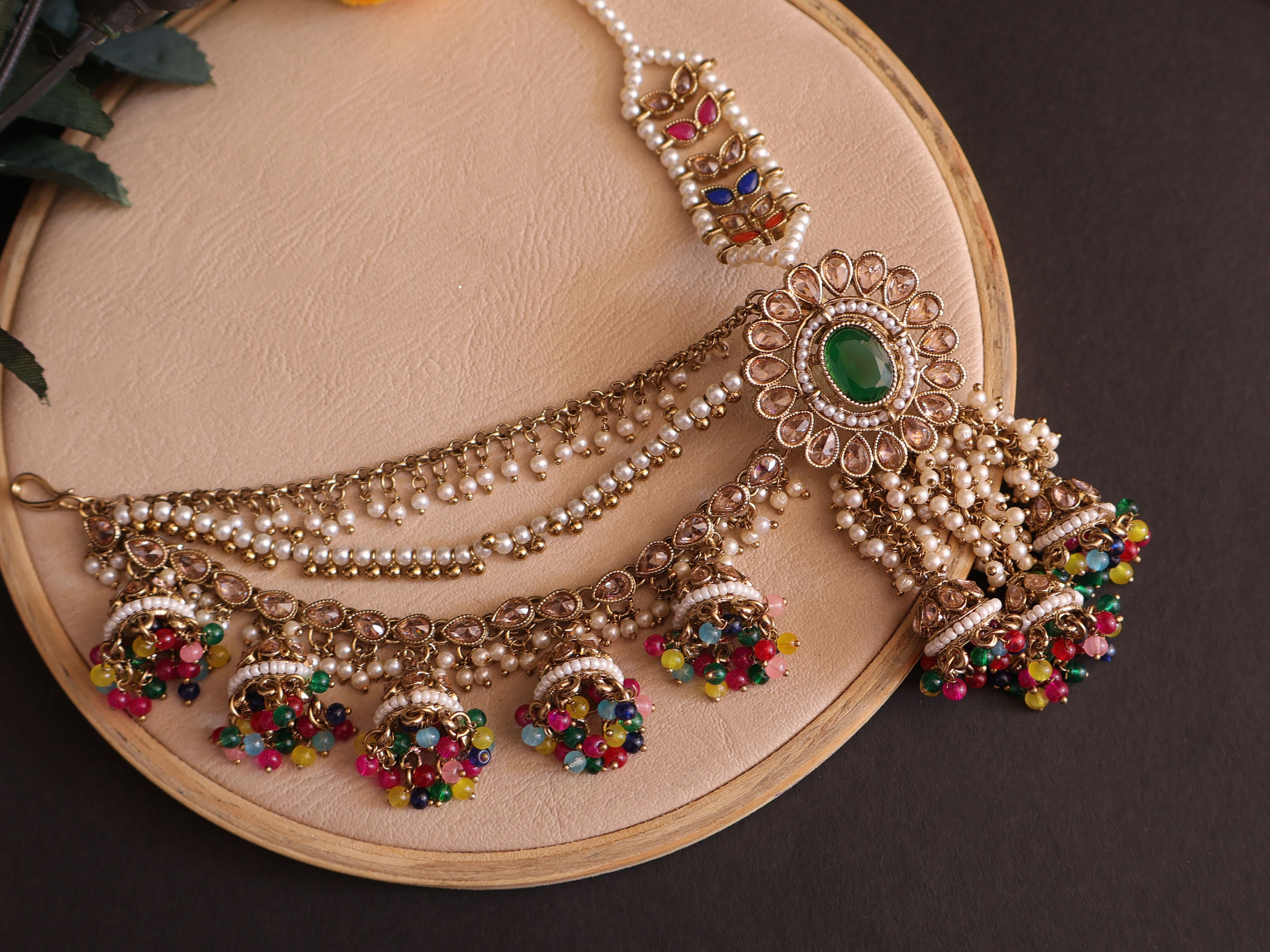 Multi String Bahubali Earrings, Indian Traditional Jhoomer Earrings ...