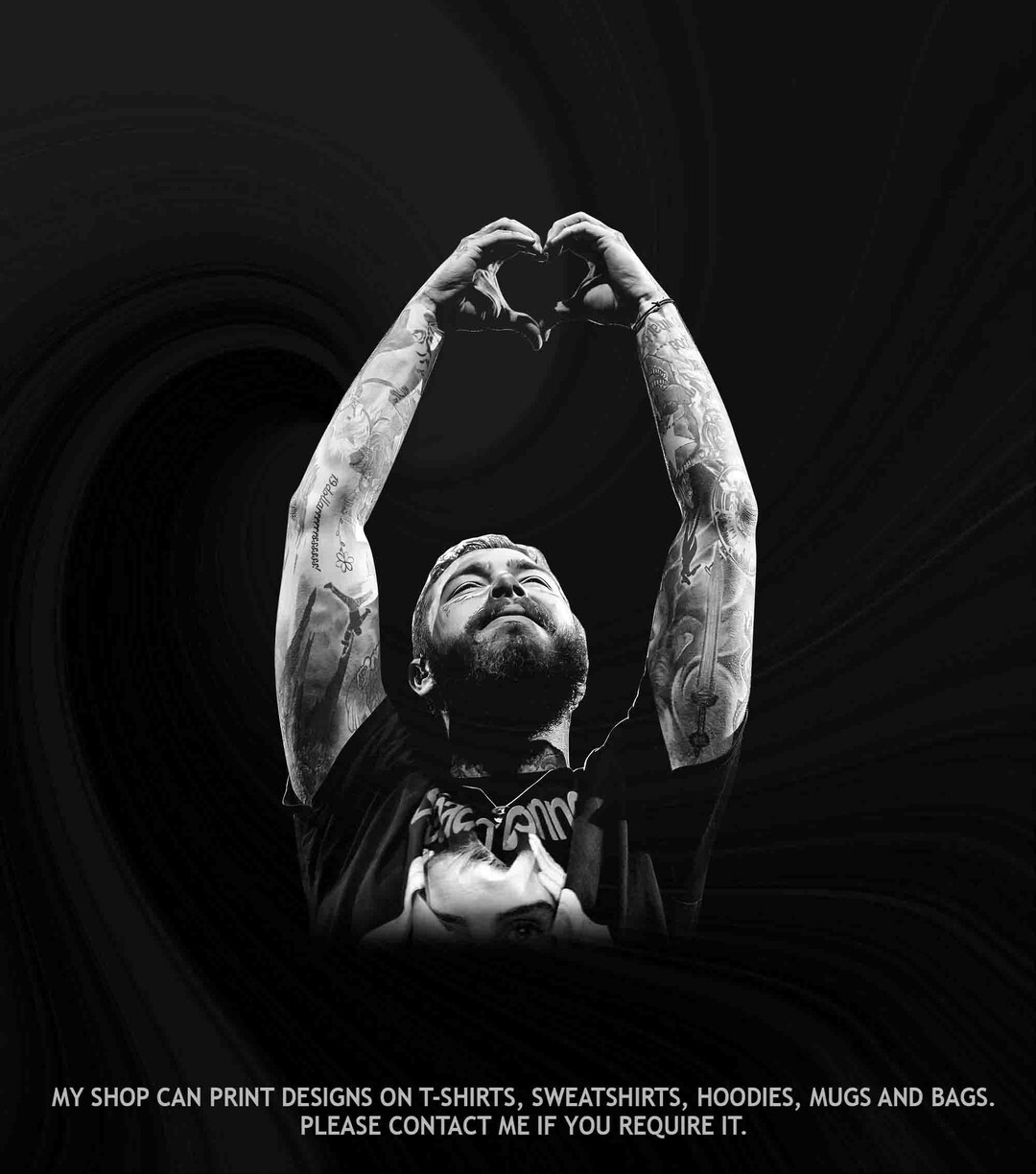 Posty Rap Png, Vintage Posty Graphic Png, Malone Music the Album Png ...