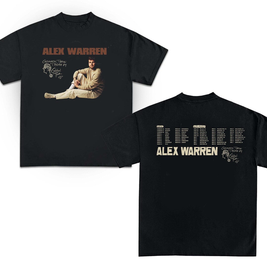 Alex Warren T Shirt, Tour Music Alex Warren Tee Alex Warren Tour Tee - Etsy
