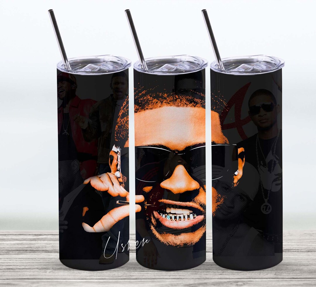 Usher Tour 2024 Tumbler 20 Oz Skinny Stitch Tumbler Sublimation Designs ...