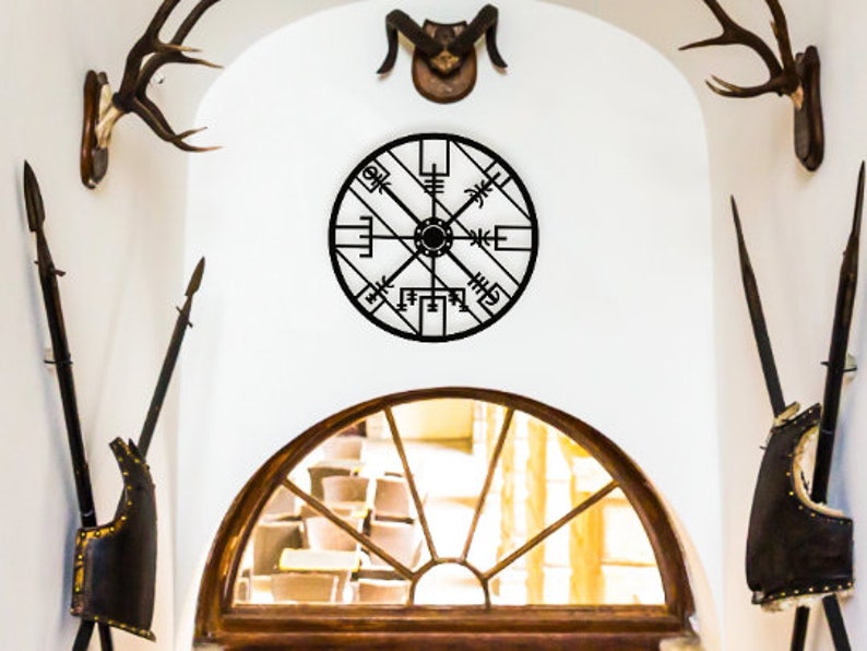 Vegvisir Metal Wall Art Viking Symbols of Protection Wall - Etsy
