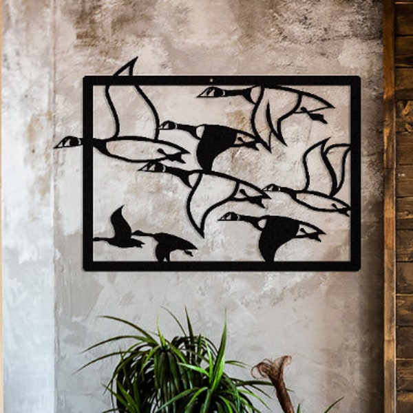 Metal Art Geese - Etsy
